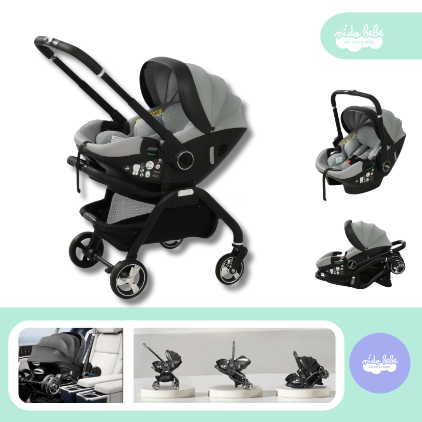 Coche convertible 2 en 1 modelo Donna edición 2025 gris – Nido Bebe